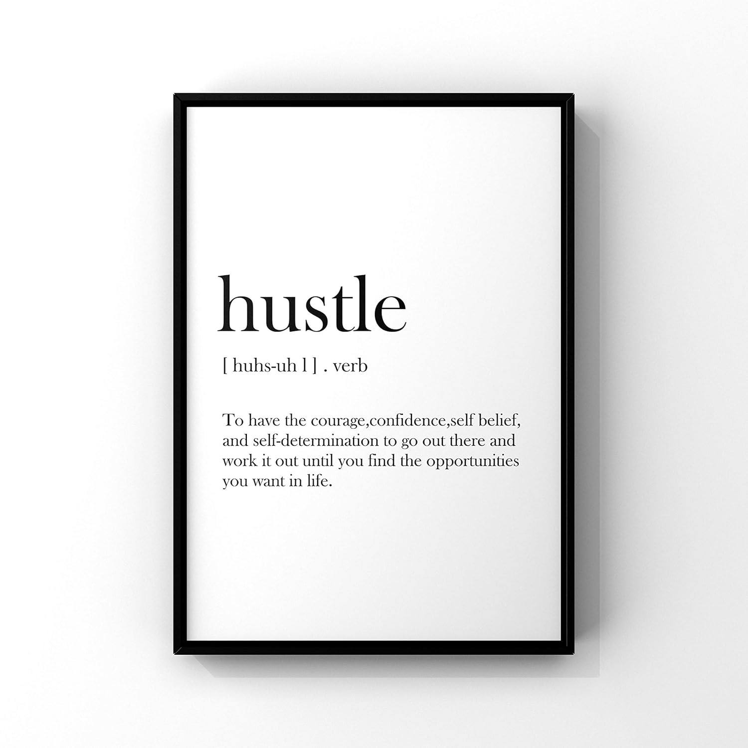 Amazon.com: Hustle Poster,Definition Wall Art, Quote Print ...