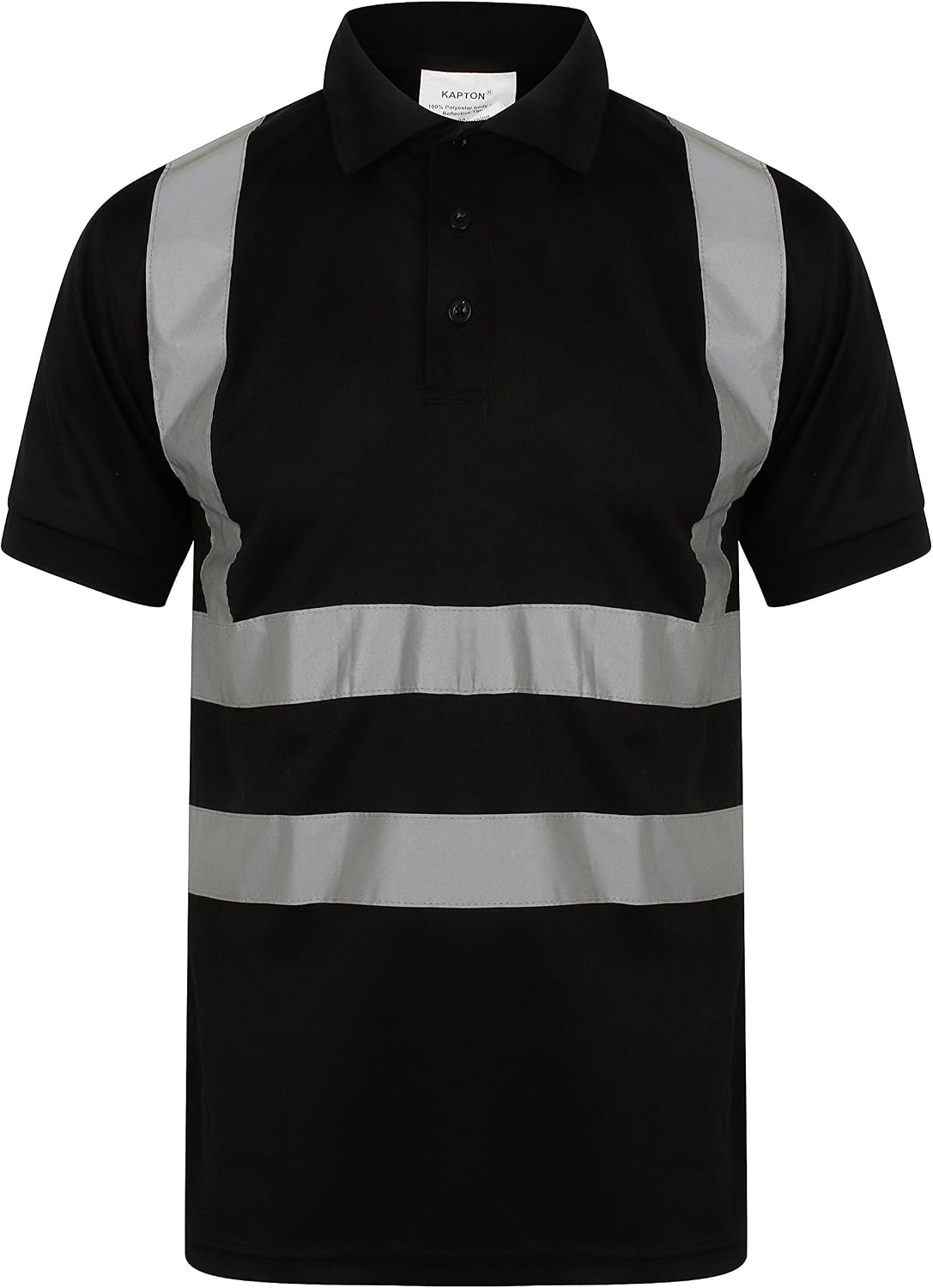 HuntaDeal Hi Viz VIS High Visibility Polo Shirt Reflective Tape Safety ...