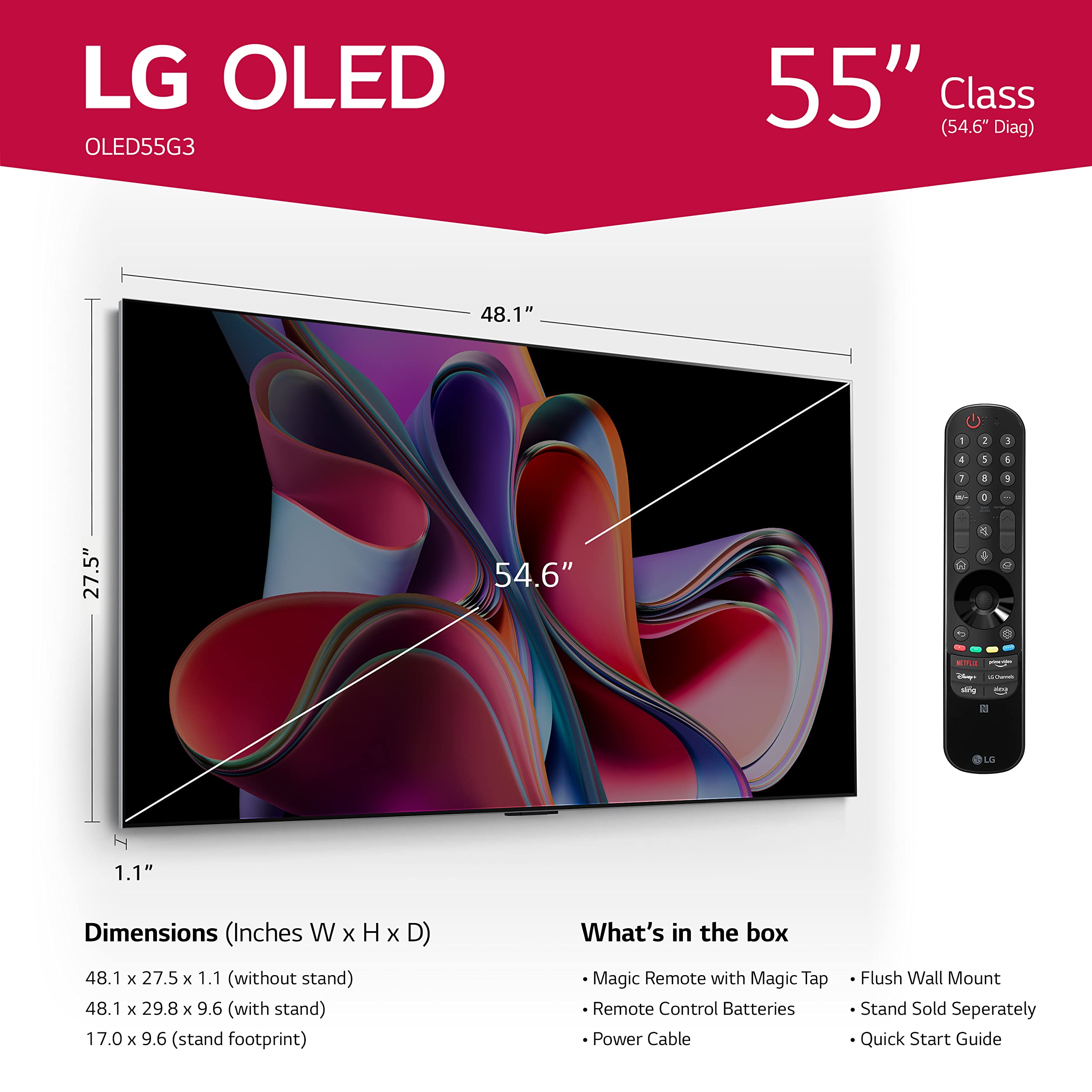 Mua LG G3 Series 55-Inch Class OLED evo 4K Processor Smart Flat Screen ...