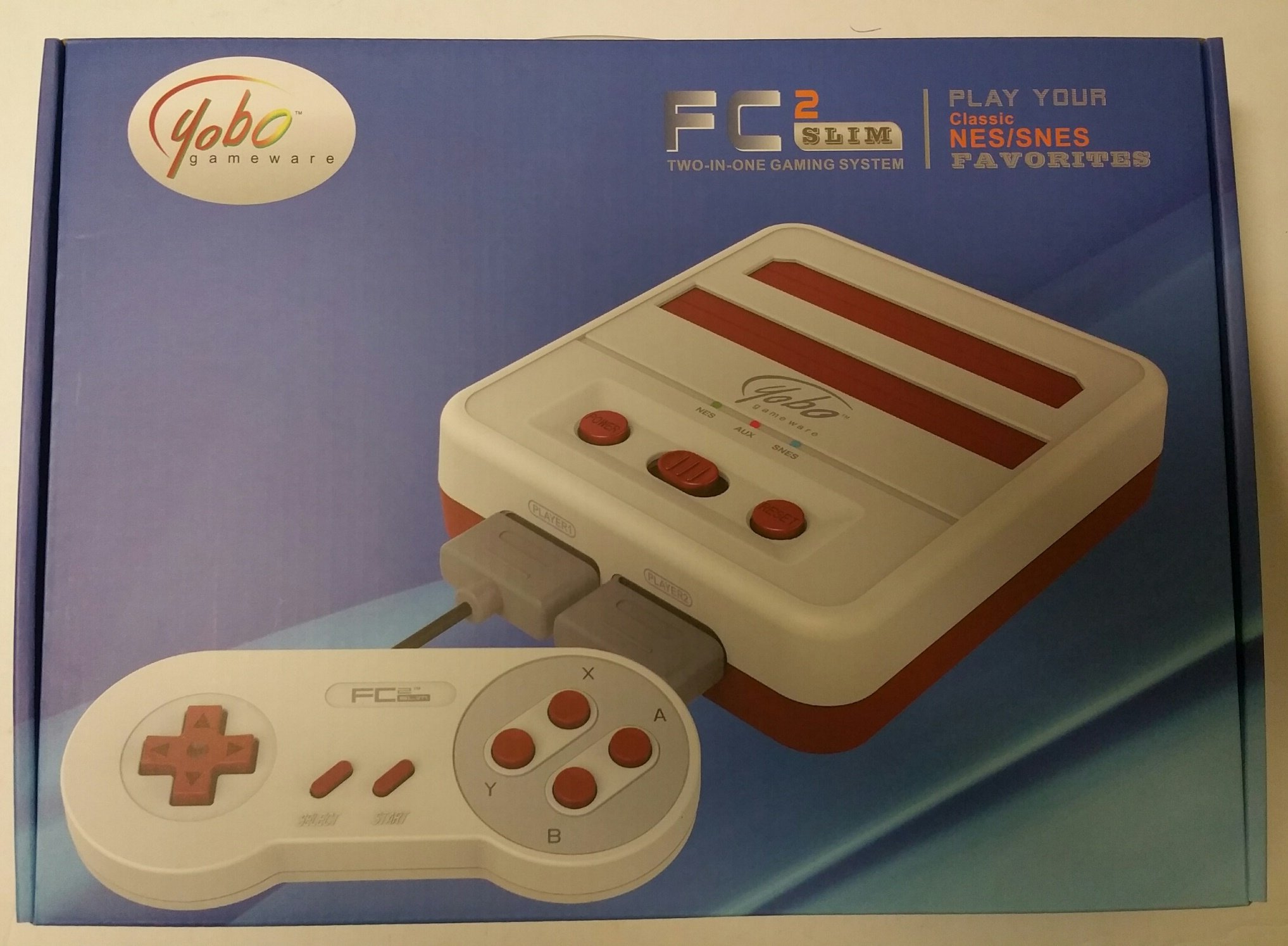 Yobo FC 2 Slim Game Top Loader Console System For NES & SNES & Super ...