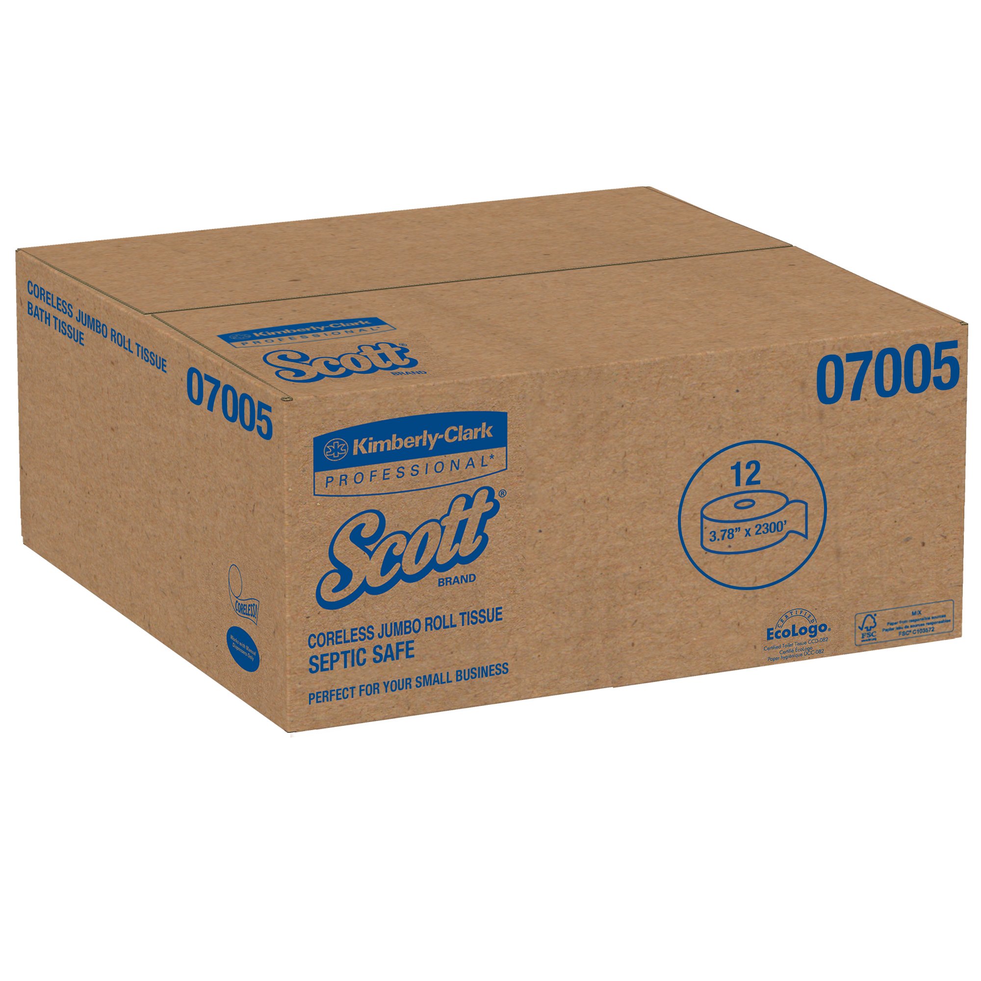 Scott Essential Jumbo Roll JR. Coreless Toilet Paper (07005), 2-PLY ...