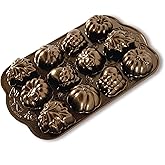 Amazon.com: Nordic Ware Autumn Cakelet Pan, 3-Cup, Bronze: Bakeware ...