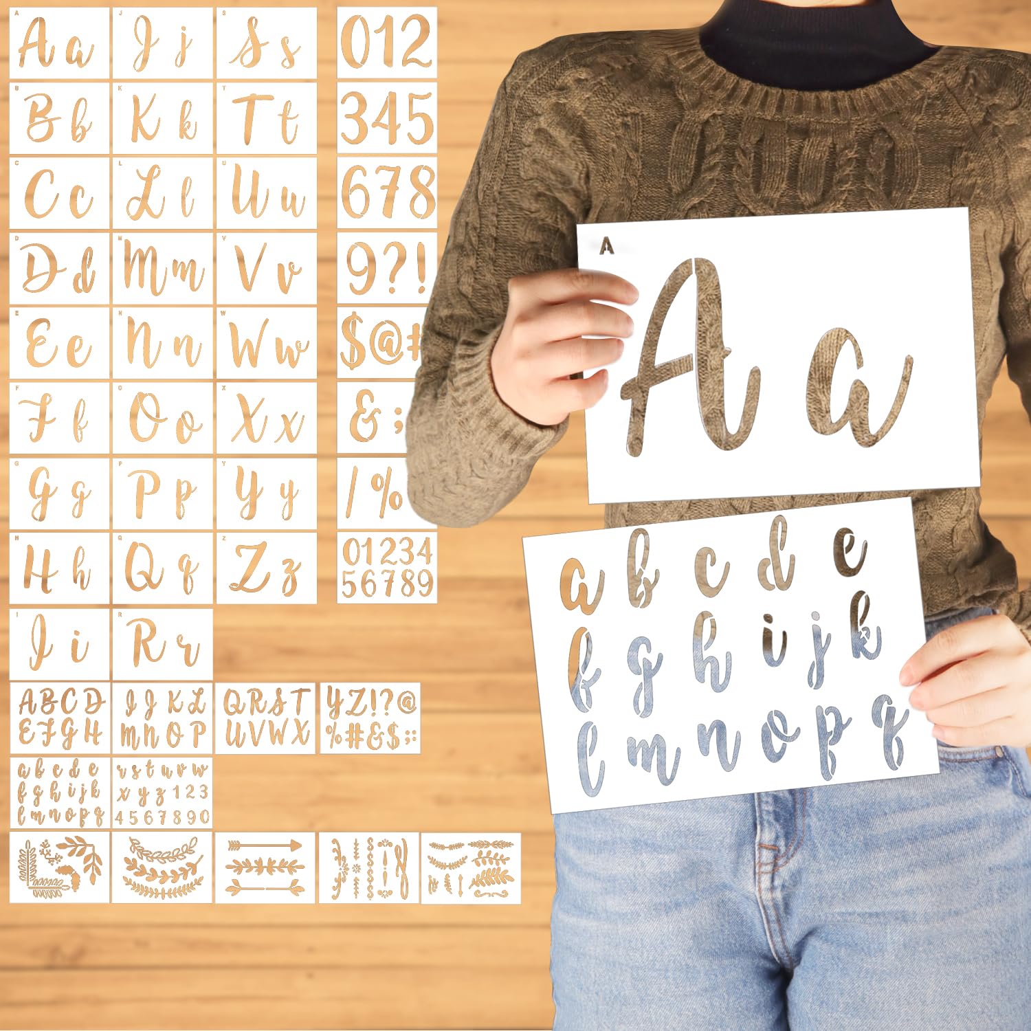 Letter Stencils, Stencils for Crafts Reusable- Large Letter Stencils ...