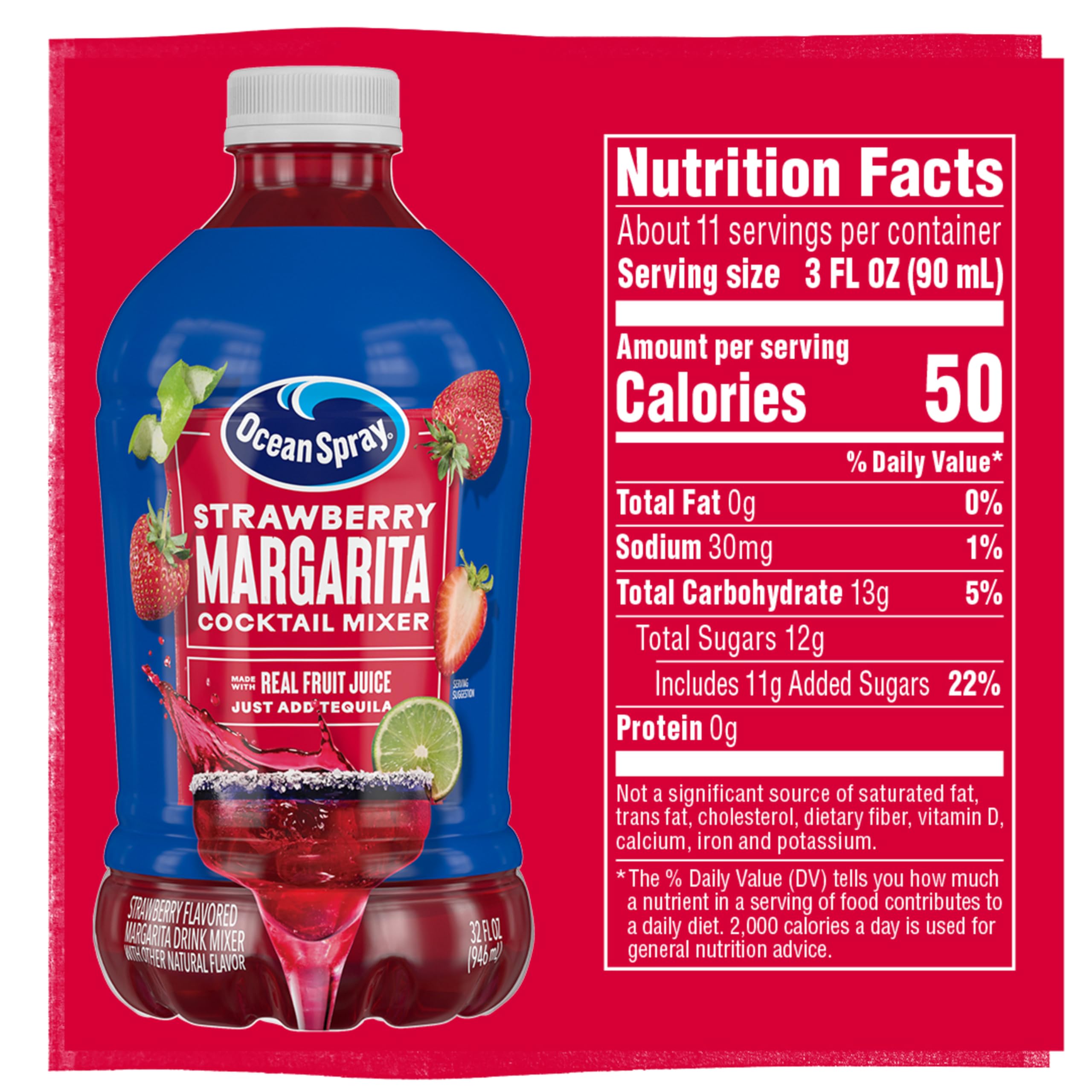 Mua Ocean Spray® Strawberry Margarita Cocktail Mixer, Drink Mixer Made ...