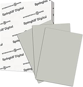 Amazon.com : Springhill Gray Colored Paper, 24lb Copy Paper, 89gsm, 8.5 ...