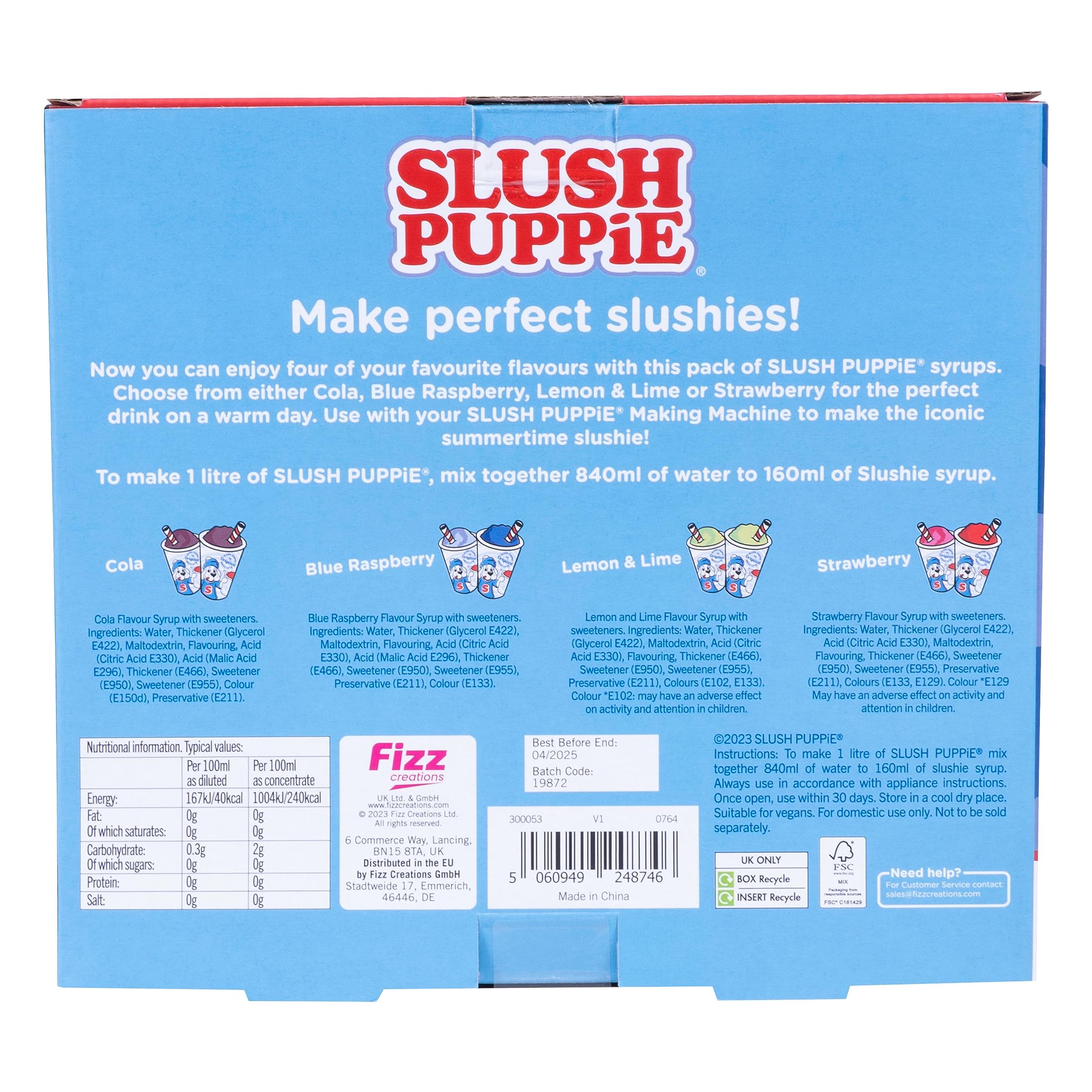 Mua SLUSH PUPPiE ZERO 4-Pack Syrup Set. Includes Cola, Blue Raspberry ...