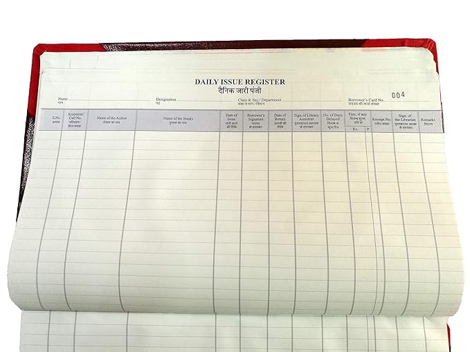 LRS Daily Book Issue Register for Schools/Colleges/Libraries - 100 ...