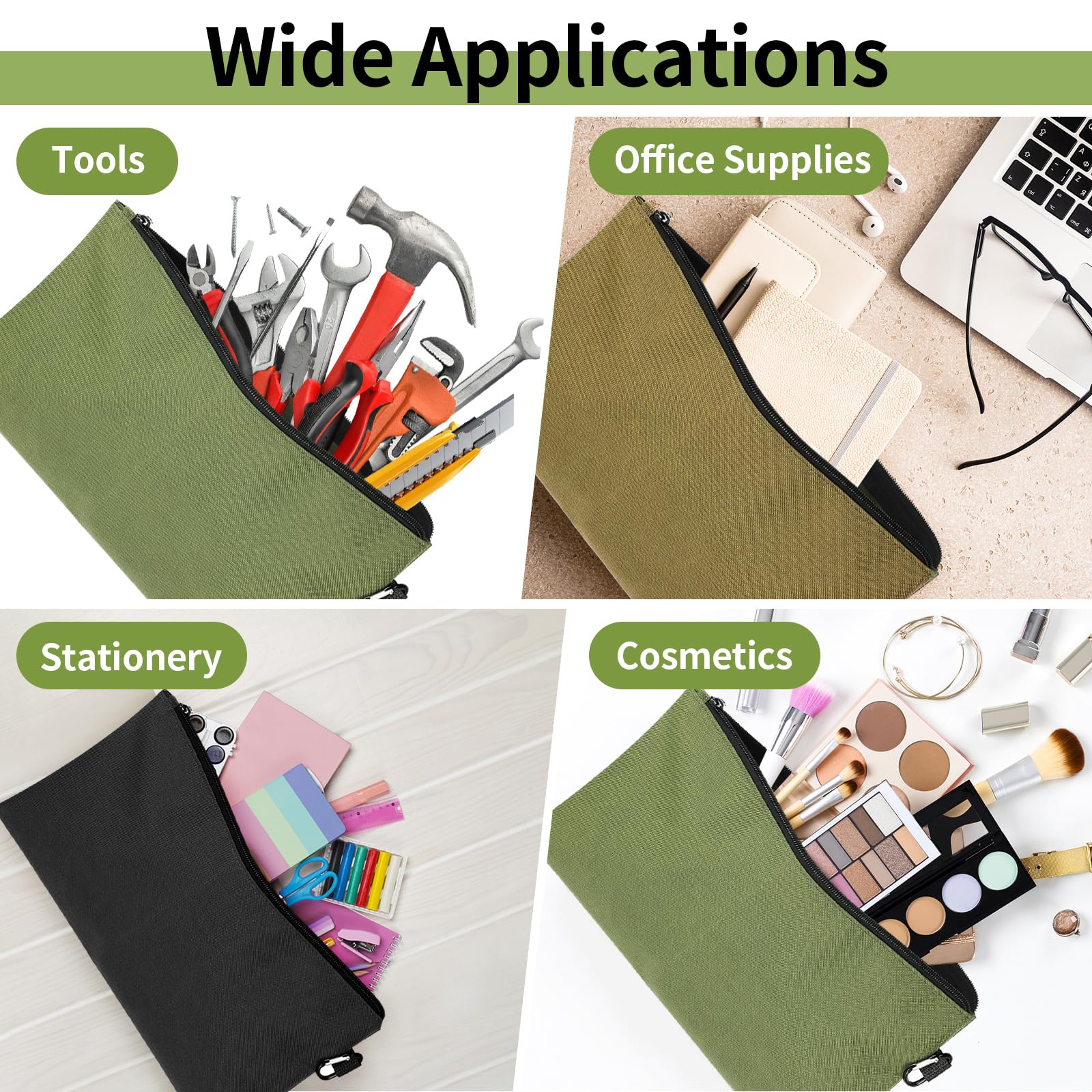Mua 3 Pack Tool Bag Zipper Pouch, Premium Tool Pouch, Utility ...