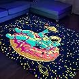 Amazon.com: SEBKQ Astronaut Area Rug Black Light, Large UV Reactive ...