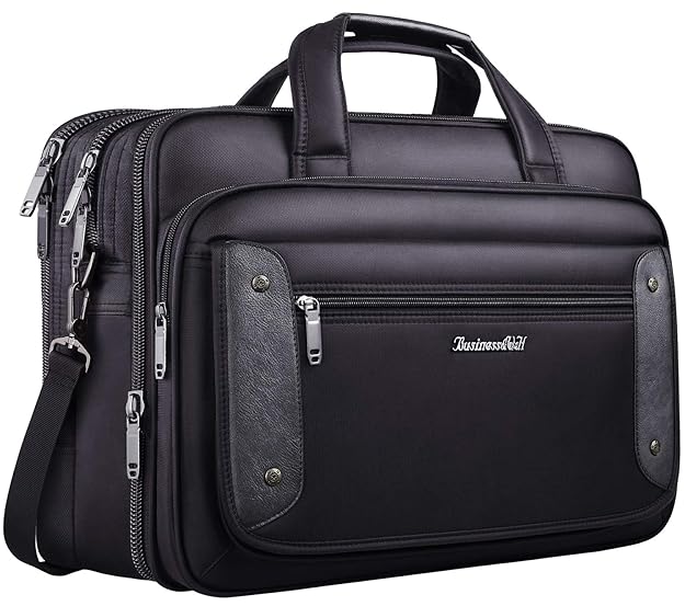 17 inch Laptop Bag, Travel Briefcase with Organizer, Expandable Large ...