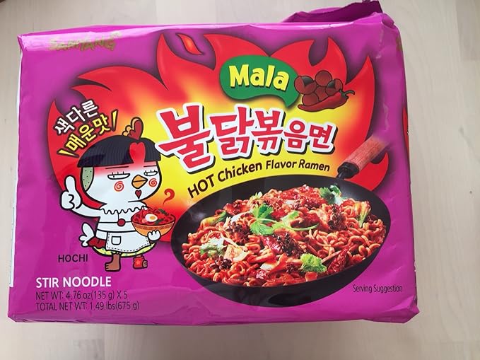 Samyang Hot Chicken Flavour Ramen Mala Buldak 40 x 135g: Amazon.co.uk ...