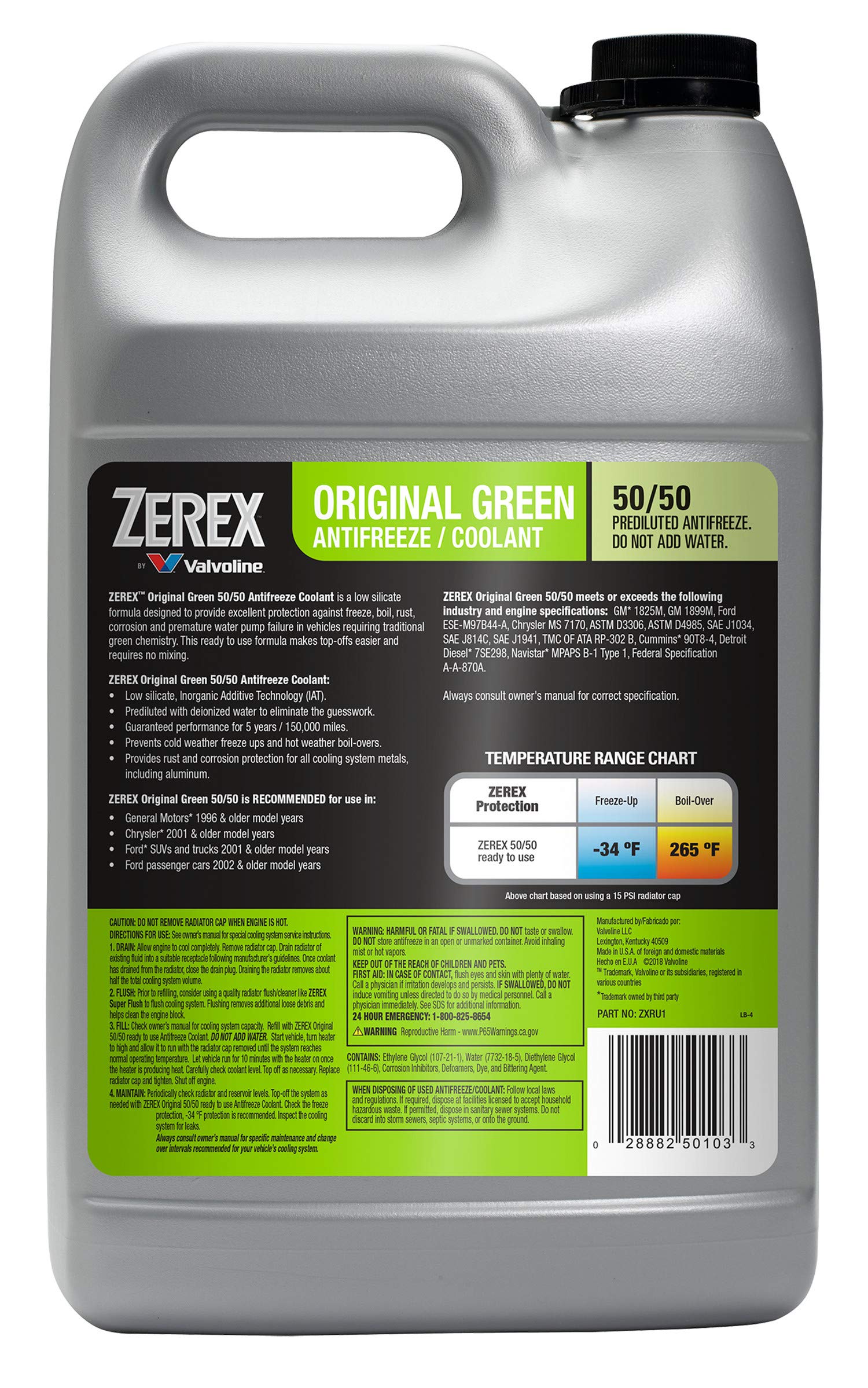 Mua Zerex Original Green Antifreeze/Coolant, Ready to Use - 1gal (Case ...