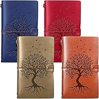 Amazon.com : 4 Pack Tree Life Writing Journal Tree Refillable Notebook ...