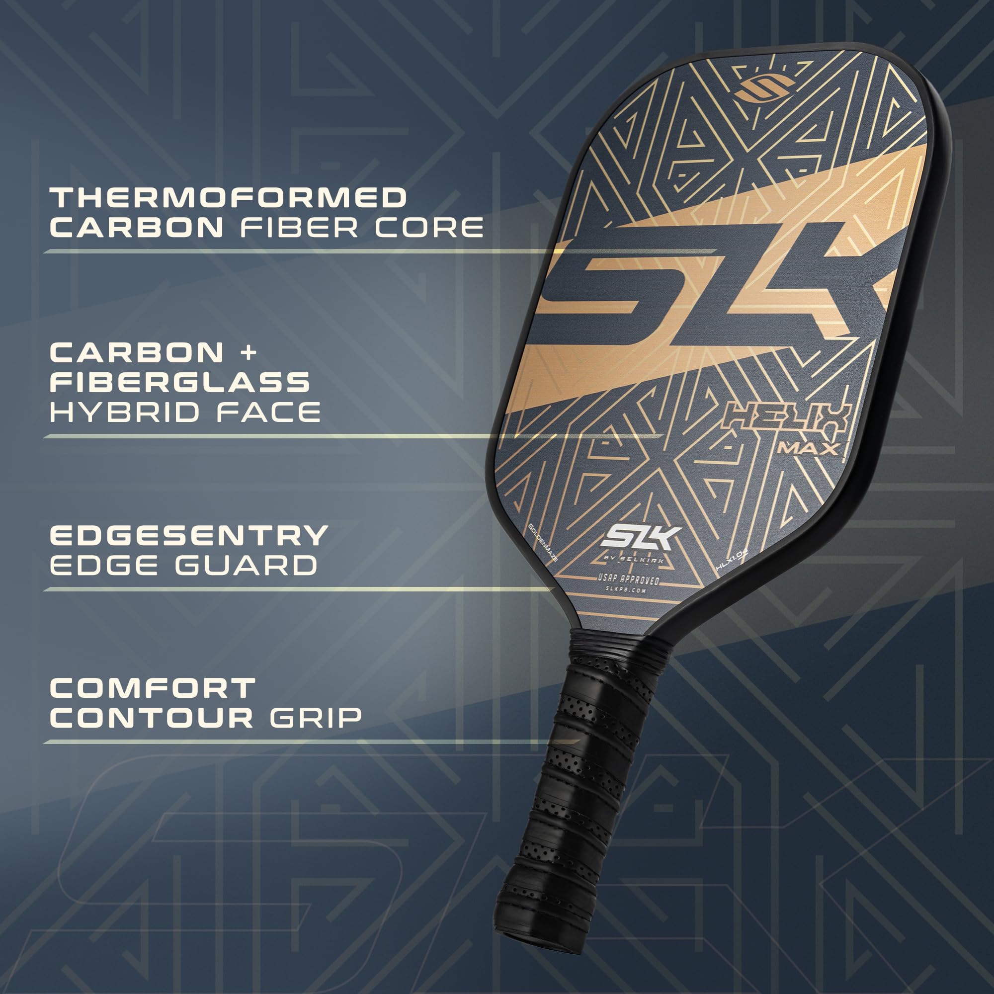 Mua 2024 SLK Helix Pro Pickleball Paddle | Carbon Fiber & Fiberglass ...