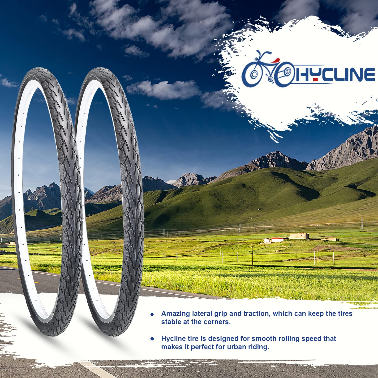 Mua Hycline Road Bike Replacement Tire: 700x25C/700x28C/700Cx35C Folding Puncture-Resistant ...
