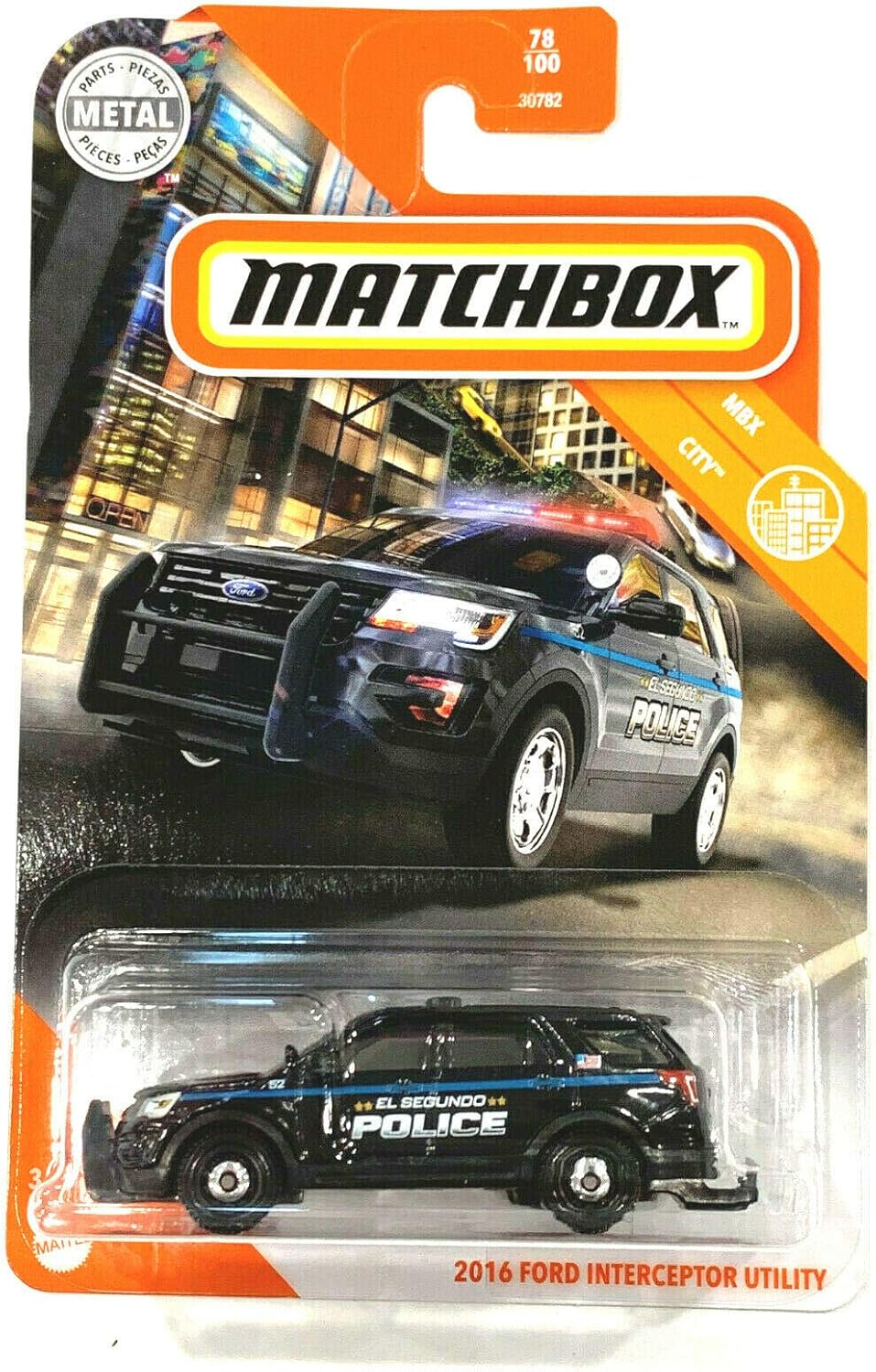 Matchbox 2016 Ford Interceptor Utility Police (Black), MBX City 78/100: Amazon.ca: Toys & Games