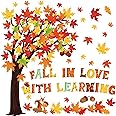 Amazon.com : 123 PCS Fall Classroom Tree Decorations Maple Leaves ...
