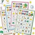Amazon.com: Spanish Bingo Game Cards Learning Spanish Language ...