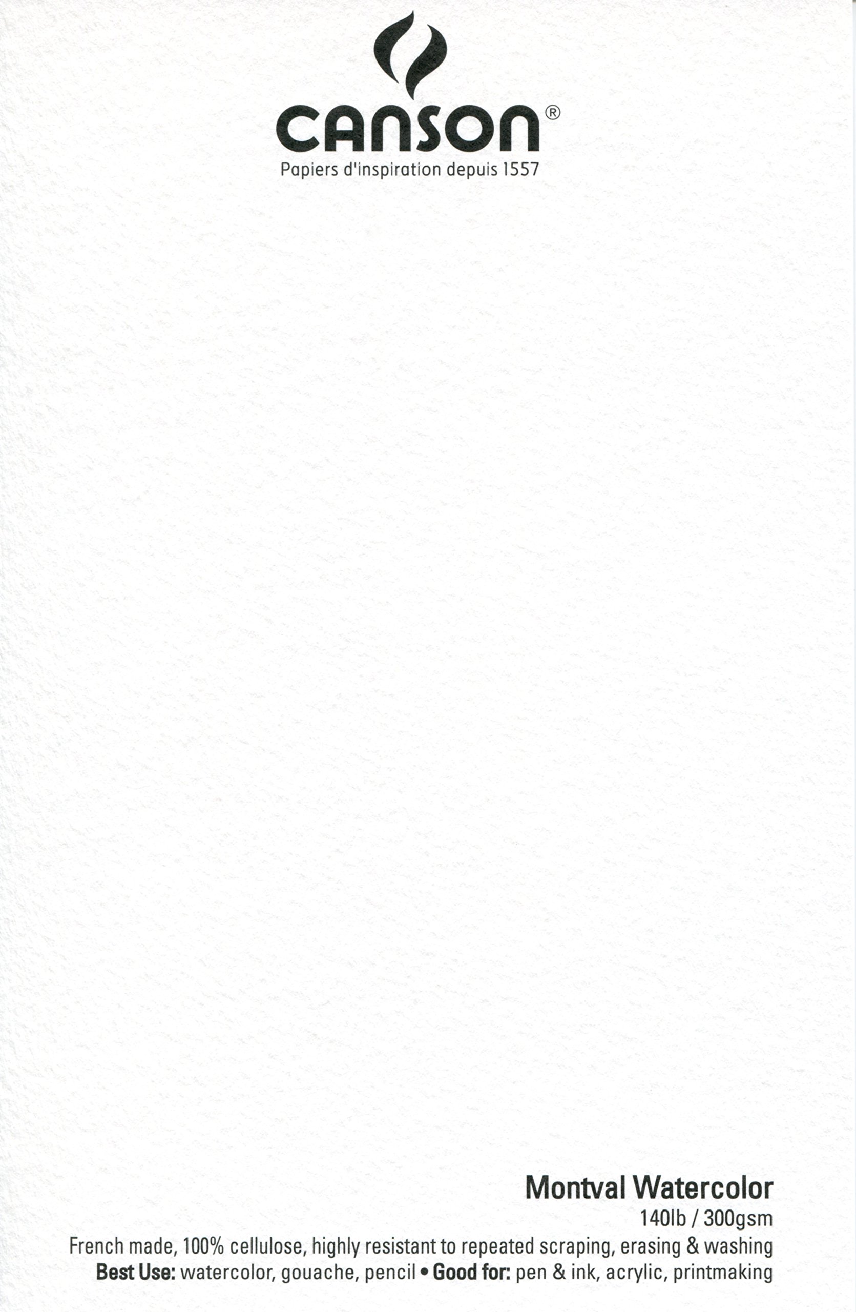 Canson Artist Series Montval Watercolor Paper, Fold Over Block, 9x12 ...
