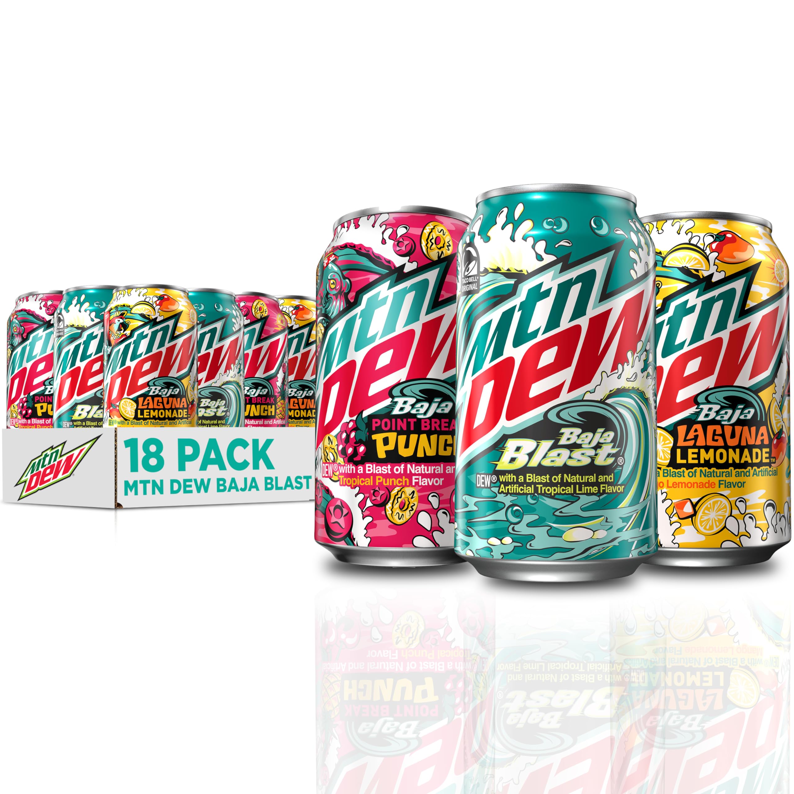 Mua Mountain Dew Soda, 3 Flavor Variety Pack (Baja Blast, Baja Laguna ...