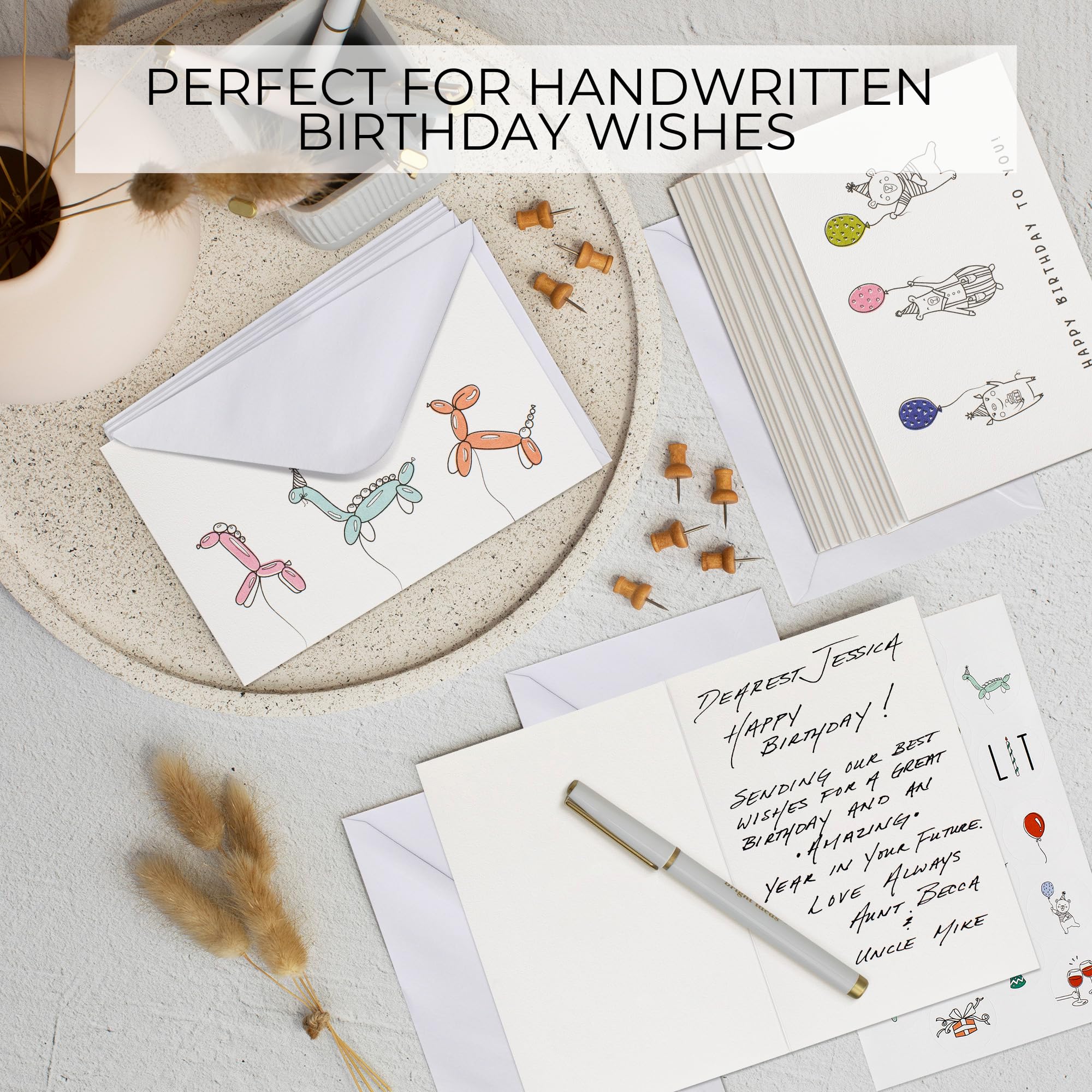 Mua ZICOTO Beautiful Birthday Cards Set of 20 with Envelopes & Stickers ...