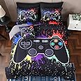 Amazon.com: JQinHome Twin Gamer Comforter Sets for Boys,8 Piece Bed in ...