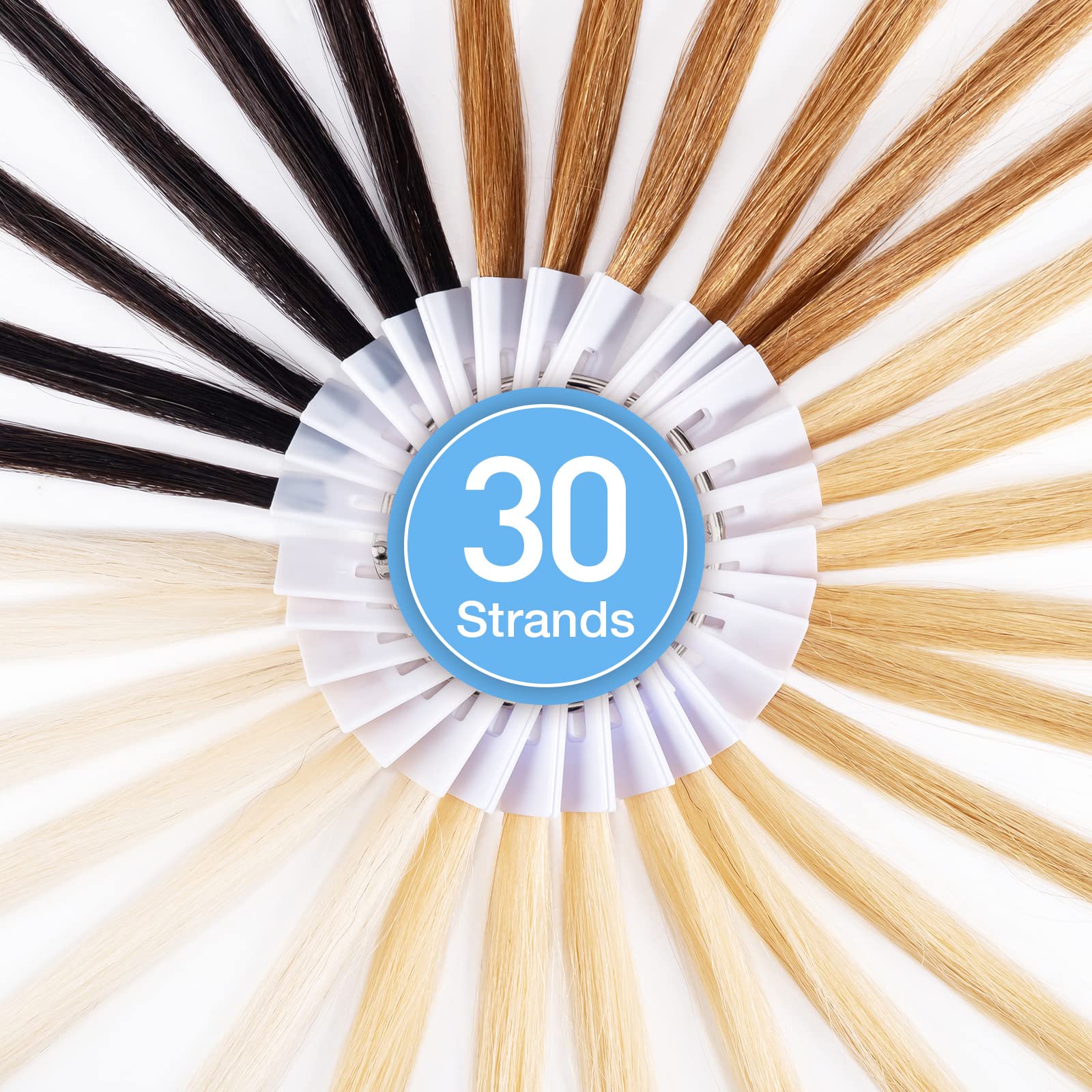 Mua Noverlife 30PCS Pure Human Hair Color Swatches, Natural Hair ...