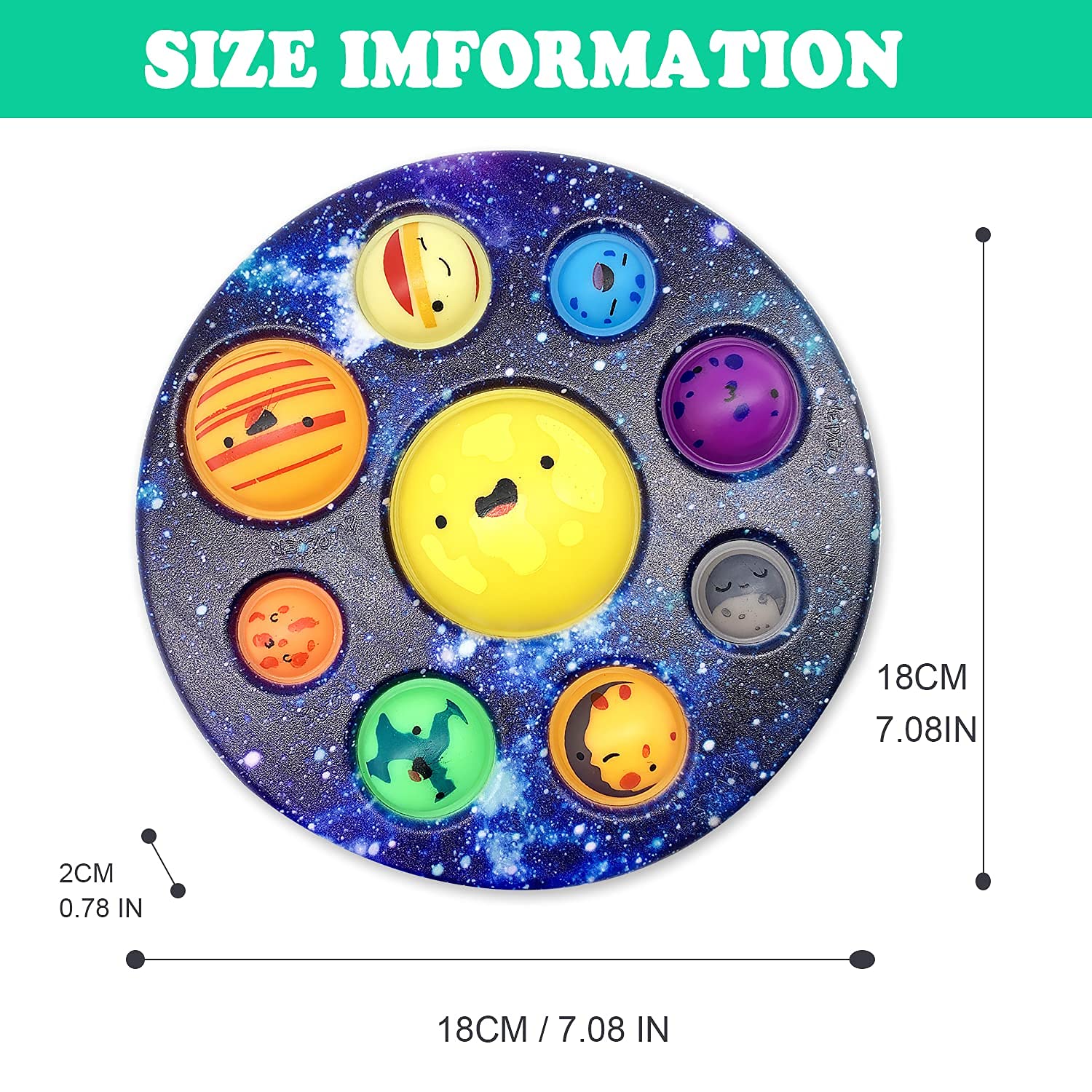 Mua Eight Planet Cave Bubble Push Sensory Fidget Toy, Galaxy Cave ...