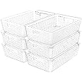 Amazon.com: Simple Houseware Stackable Plastic Woven Basket Organizer ...