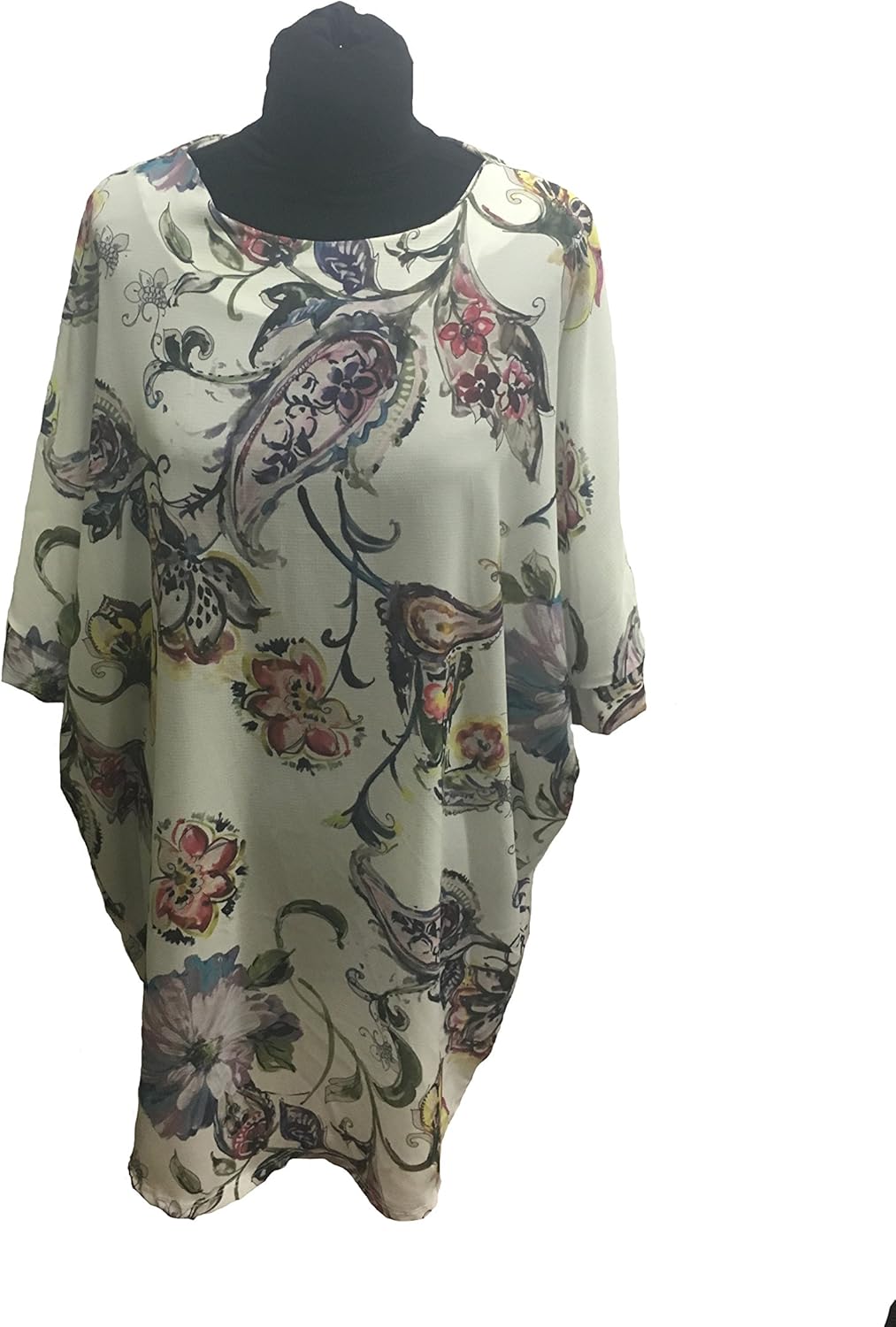 Nina Murati Ladies Italian Loose Fitting Dress/Top, Floral Print, One ...