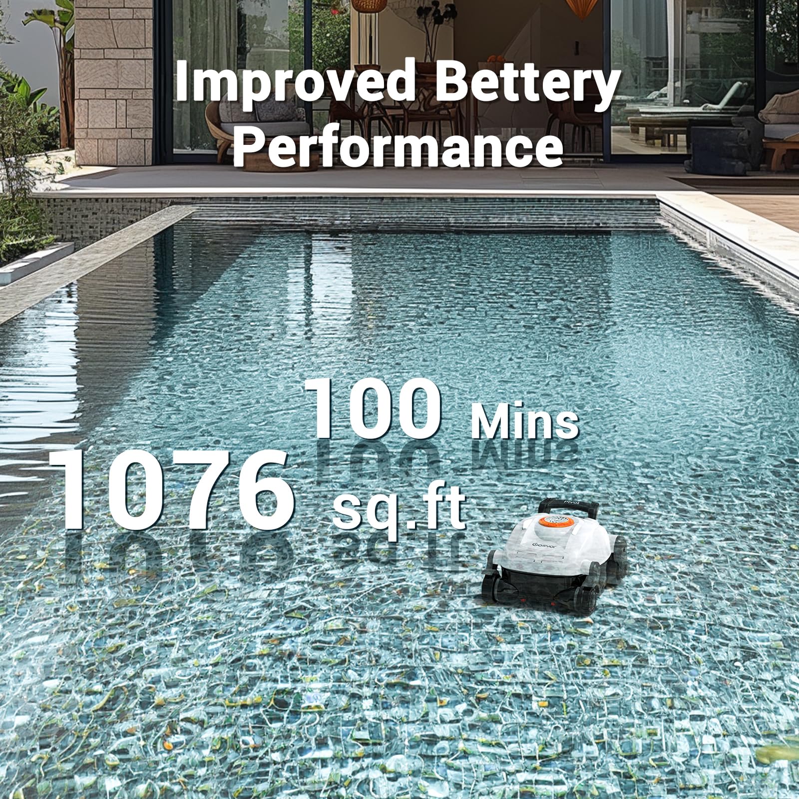 Mua (Upgrade) Gosvor Pivot Cordless Robotic Pool Cleaner, Wall Climbing ...