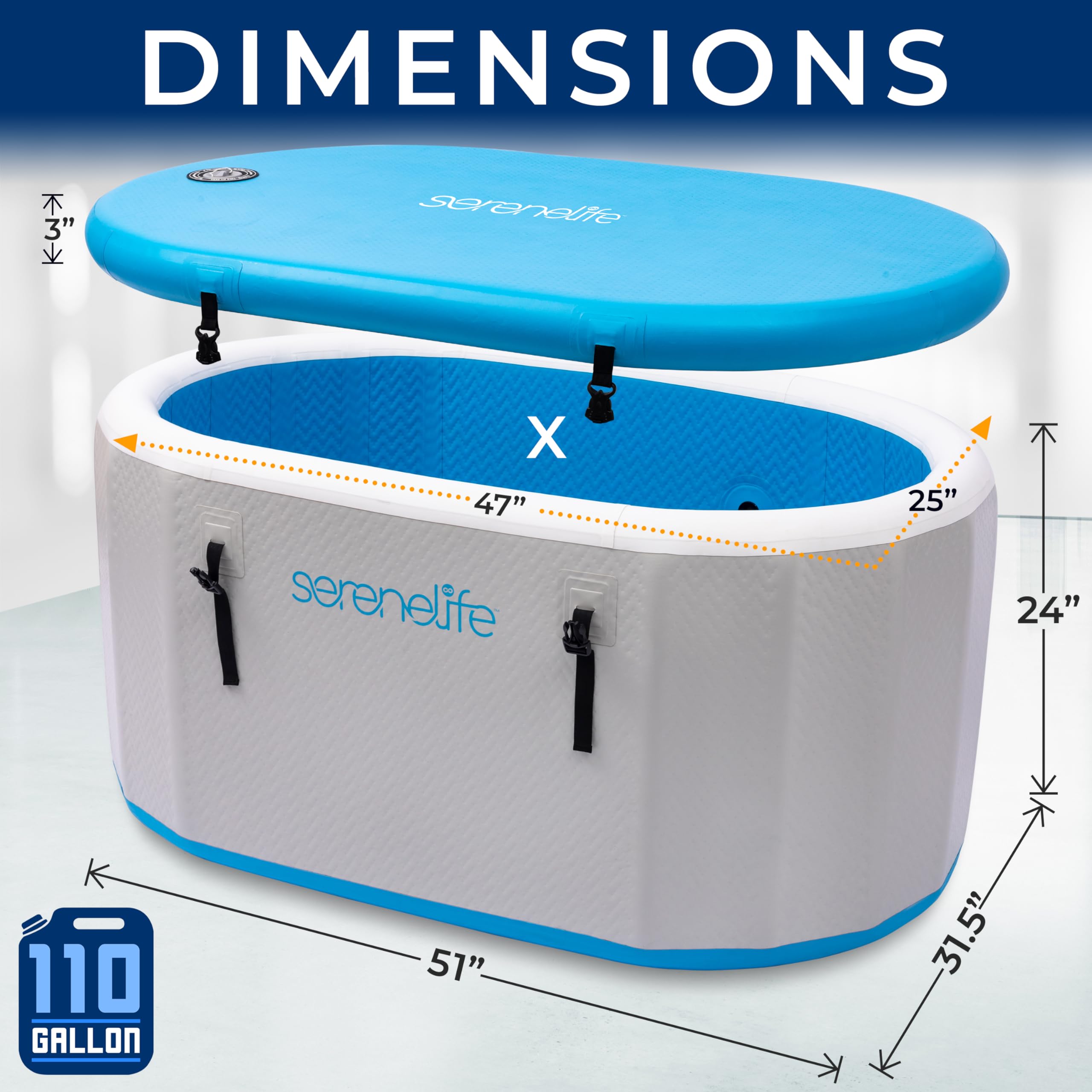 Mua SereneLife Inflatable Cold Plunge Tub Ice Bath trên Amazon Mỹ chính ...
