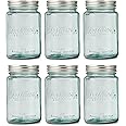 Amazon.com: Jarmazing Products Blue Vintage Glass Mason Jars - Six Pack ...