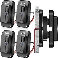 Amazon.com: 4 Pieces 12V USB Outlet Automotive USB Port Multi Port ...
