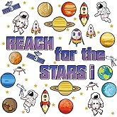 Amazon.com : Outer Space Bulletin Board Classroom Decorations Set Galaxy Planet Spacecraft ...