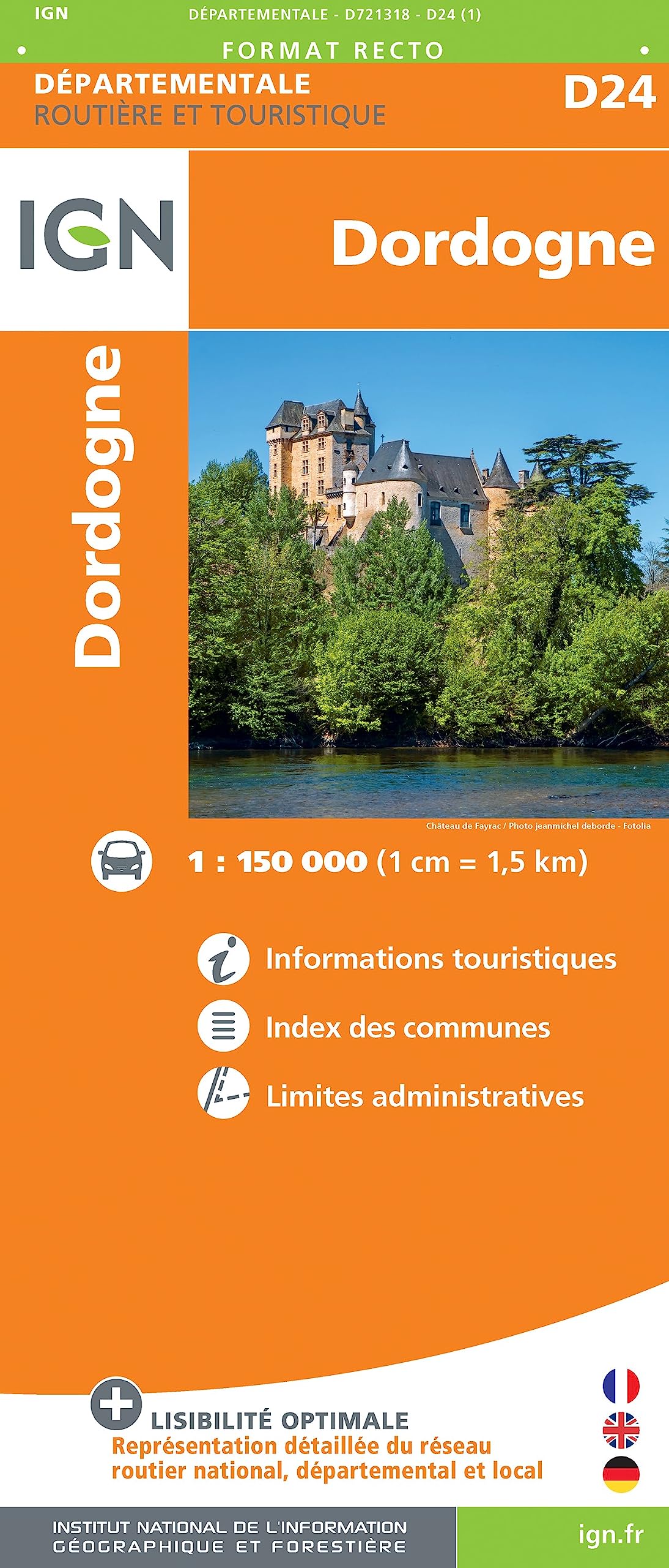 Dordogne Map D24 IGN 1:200K (French Edition) for sale | Phoenix, AZ ...