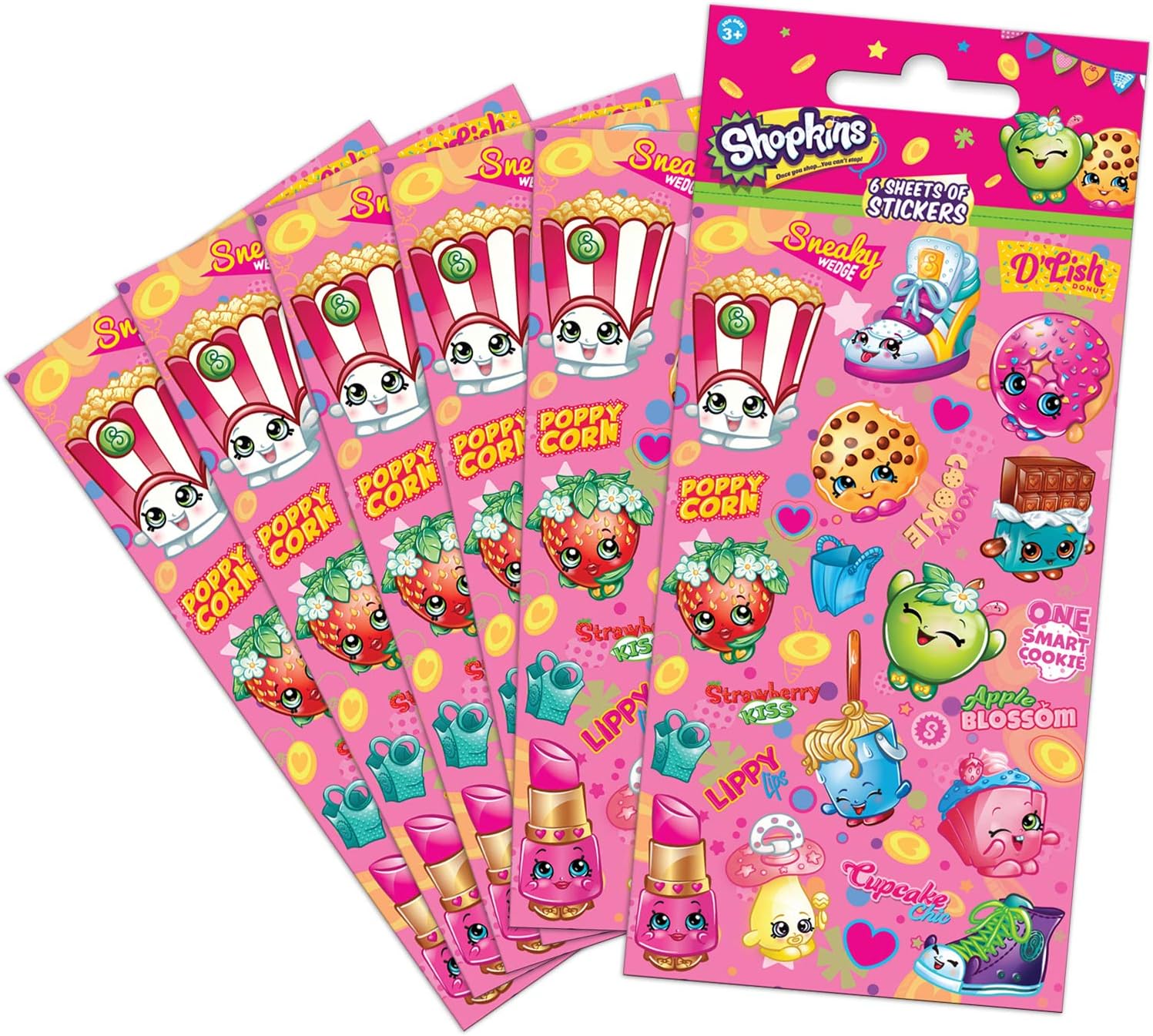 Shopkins 01.70.15.032 Party Size Sticker Pack (6 Sheets),: Amazon.co.uk ...