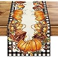 Amazon.com: 72 x 13 Inch Fall Pumpkin Table Runner - Autumn Harvest Pumpkin and Birdhouse ...