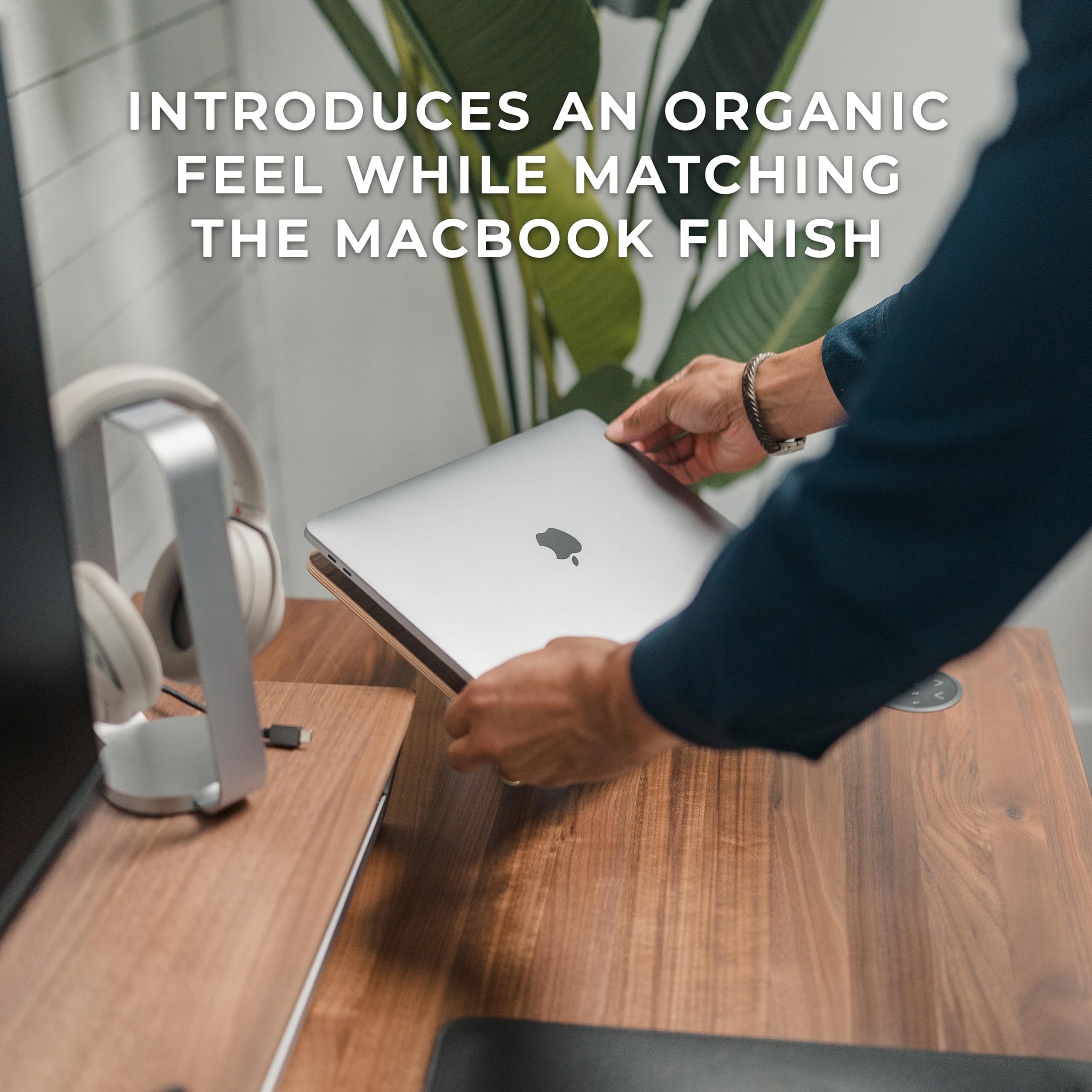 Mua HumanCentric Laptop Riser for Desk in Black Walnut Wood Top and ...