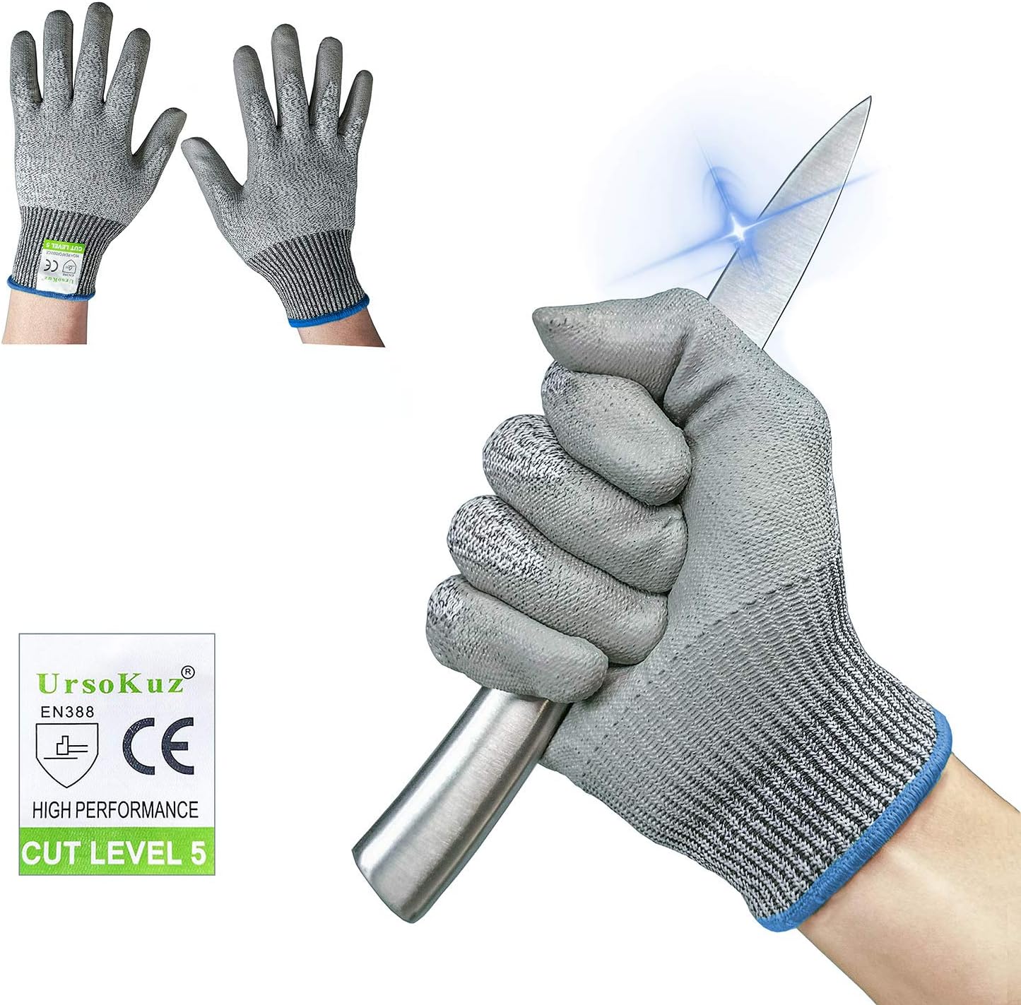 Cut Resistant Gloves Size 9/L – CE EN388 Certified, PPE Level 5 ...