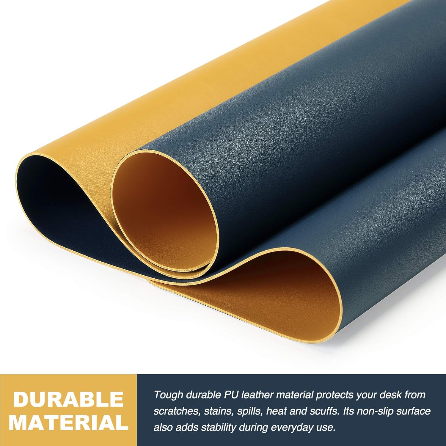 Knodel Desk Pad, Office Desk Mat, 35cm x 60cm PU Leather Desk Blotter ...