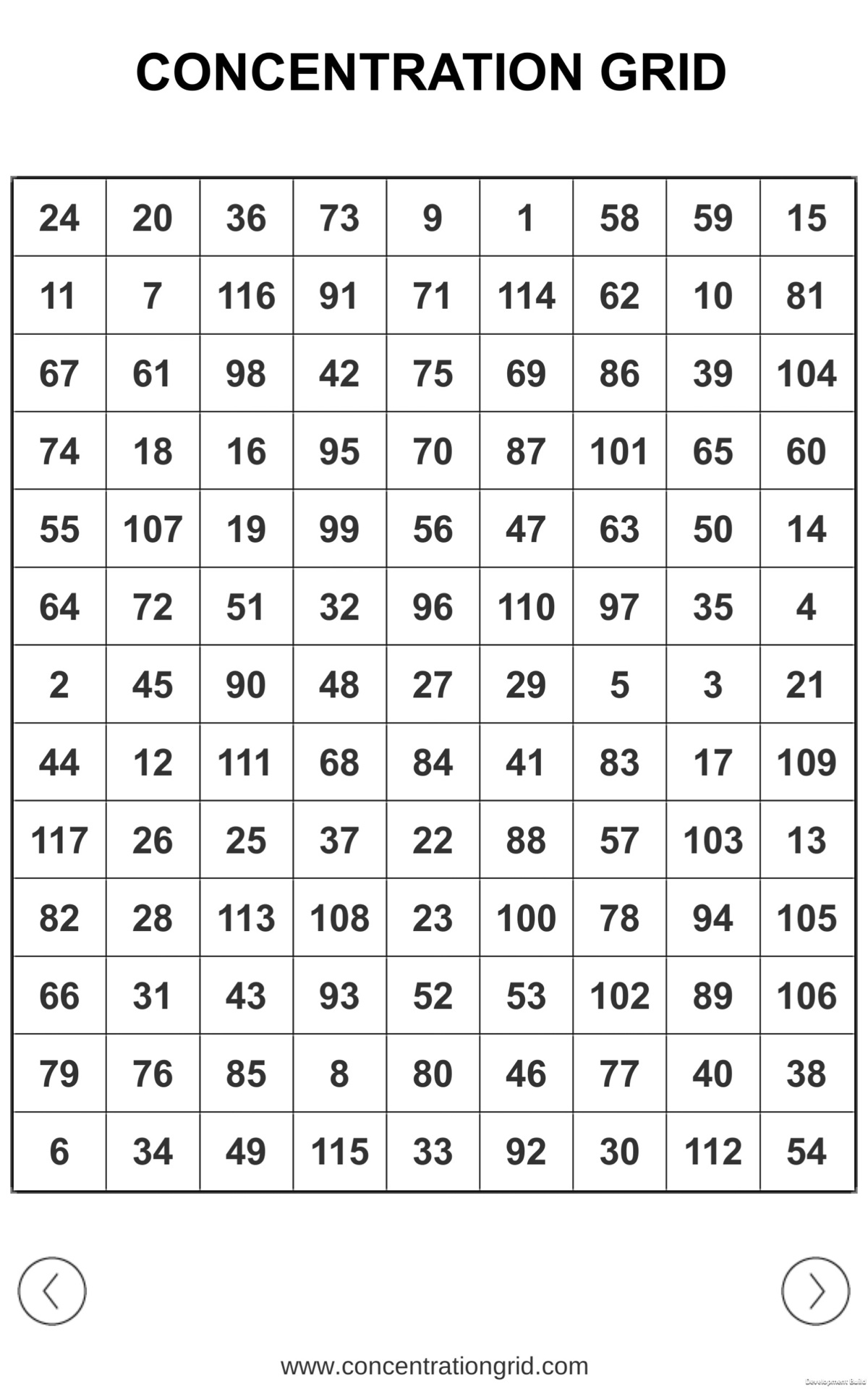 Concentration Grid - mental focus grids:Amazon.in:Appstore for Android