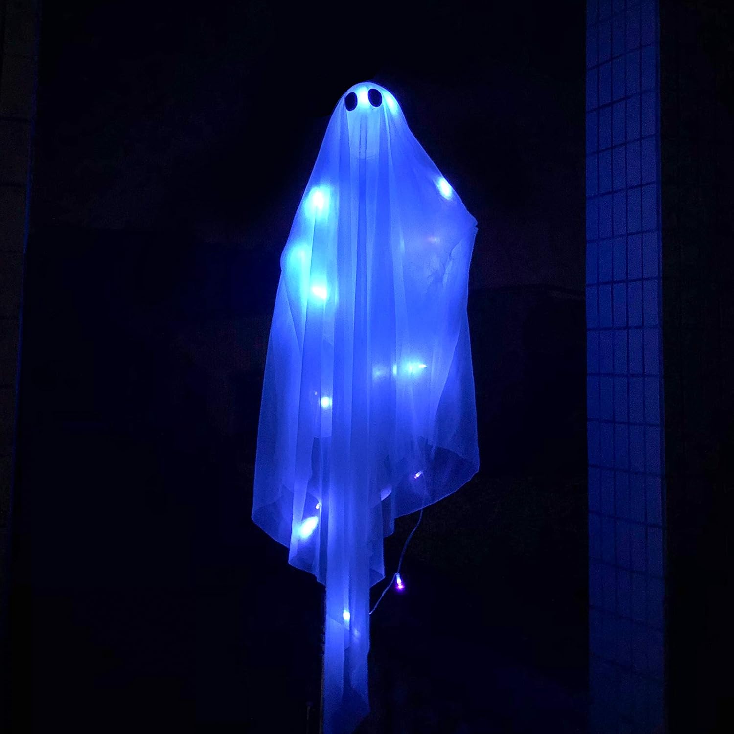 Halloween Hanging Light up Ghost with Spooky Blue LED Light Best ...