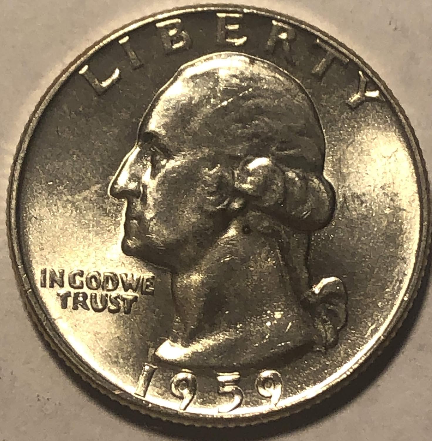 1959 D Silver Washington Quarter MS-63 at Amazon's Collectible Coins Store