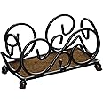 Thirstystone Dark Iron Upright Scroll Coaster Holder, Dark Walnut
