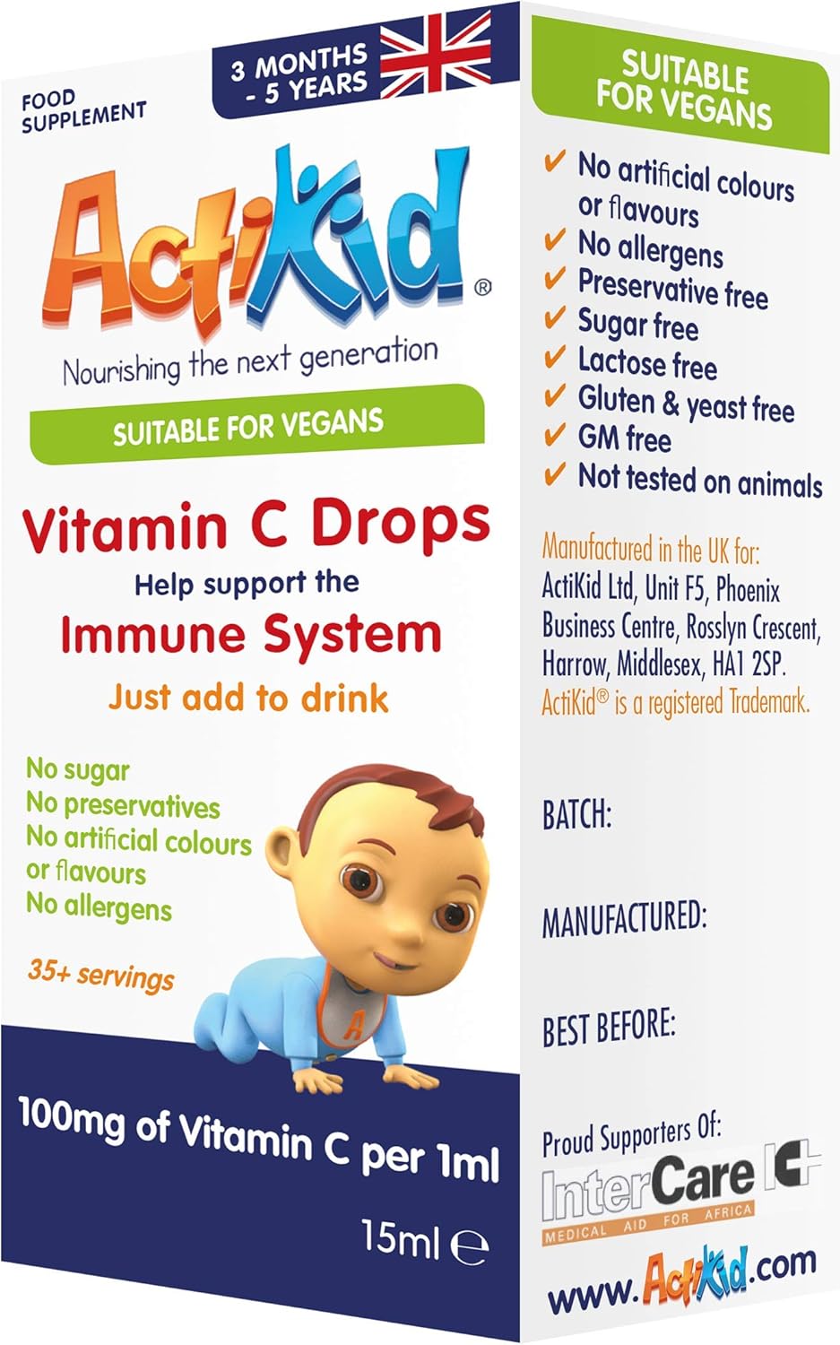 ActiKid Vitamin C Drops 100mg per 1ml – 15ml for Infants and Children ...