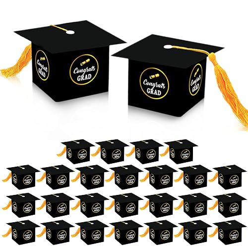 KatchOn, Congrats Grad Graduation Candy Boxes - Pack of 25, | Black ...
