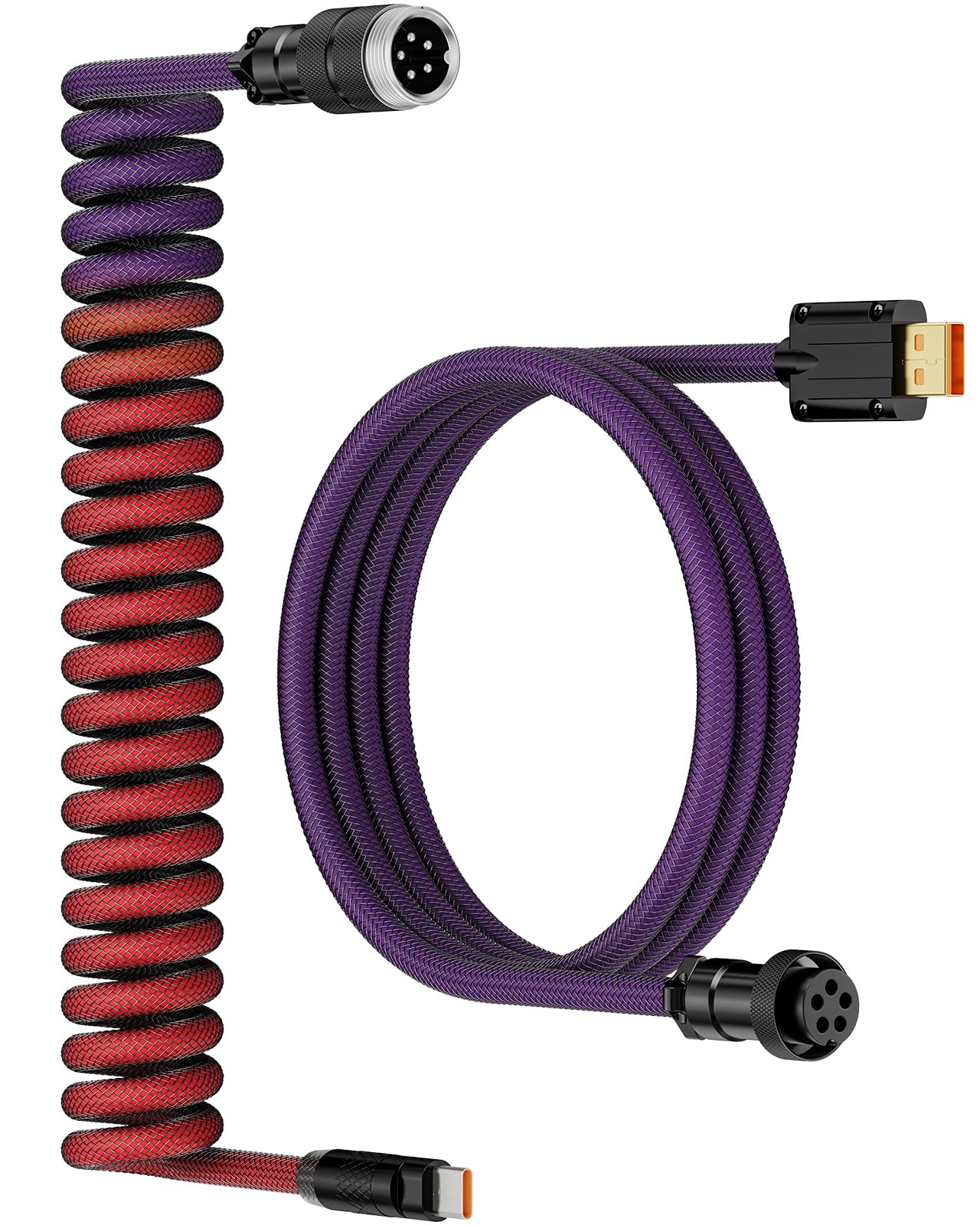 Mua USB Type C Coiled Keyboard Cable，5ft Coil Mechanical Gaming ...