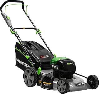 Amazon.com: Earthwise 65821 58 Volt 3-in-1 Cordless Electric Push Lawn ...