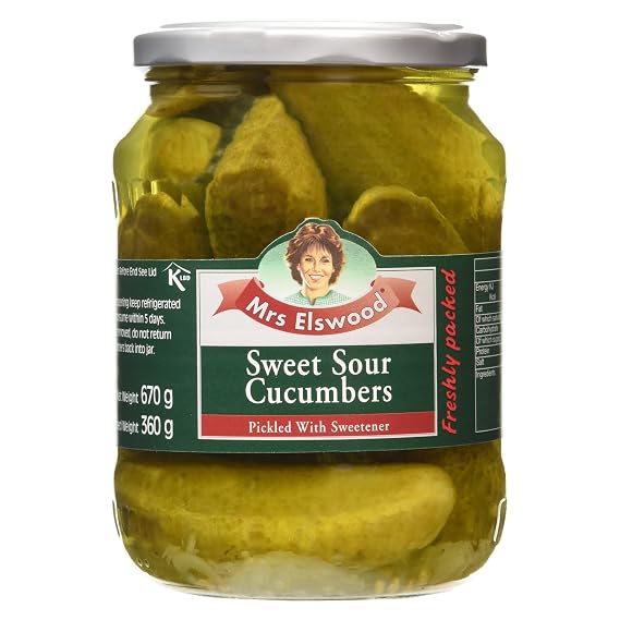 Mrs Elswood Sweet and Sour Cucumbers Pickle 670 g: Amazon.co.uk: Grocery